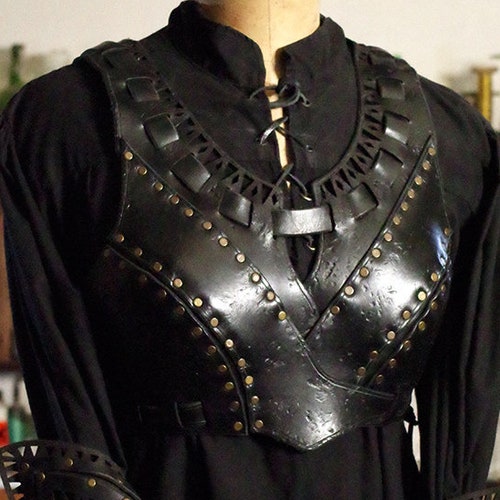 Female Armor/corset black Dorne for Larp Gothic - Etsy