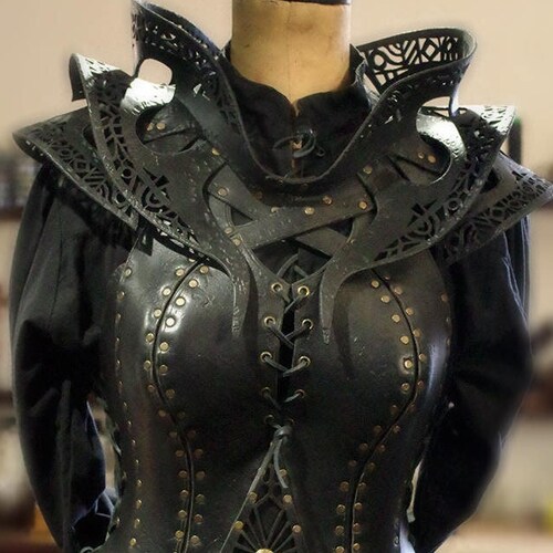 Female Armor Corset Cybele Full Set Larp Armor Etsy