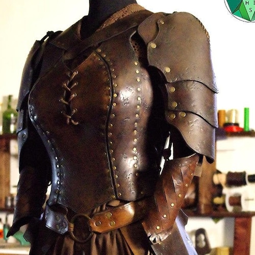 Female Armor Corset Cybele Full Set Larp Armor Etsy
