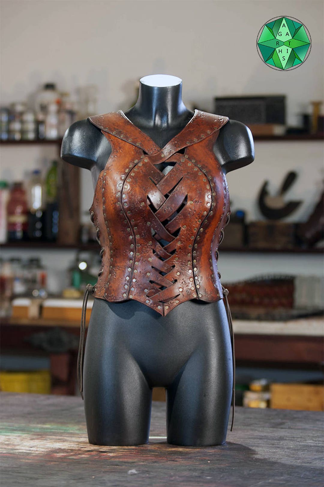 Leather Armor/corset "juno" for Larp Costume Original Cosplay - Etsy