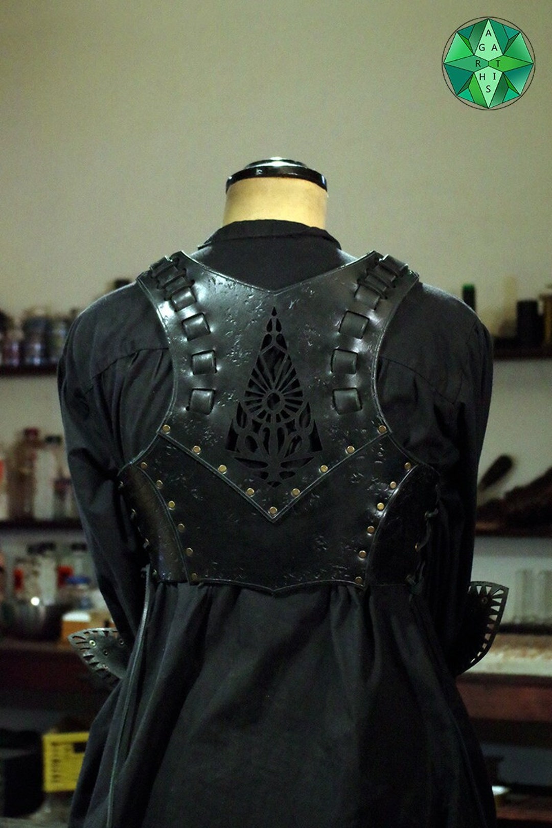 Female Armor/corset "black Dorne" for Larp Gothic Pagan Disco Events - Etsy