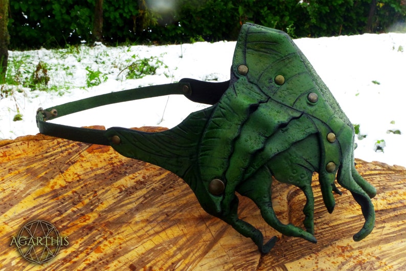 Leather Face Mask cultist Larp Pagan Costume - Etsy