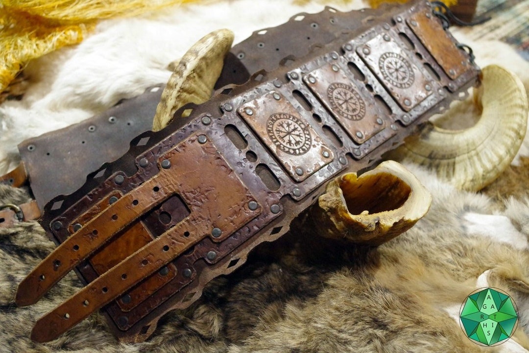 Broad Belt vegvisir viking Larp Heathen Historic Fantasy Period Costume ...