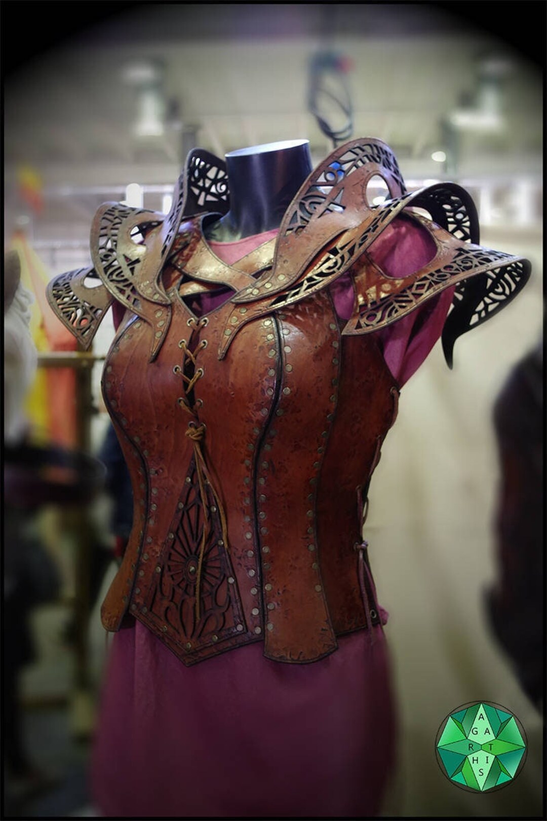 Female Leather Armor/corset "artemis" Original Cosplay Larp Events - Etsy