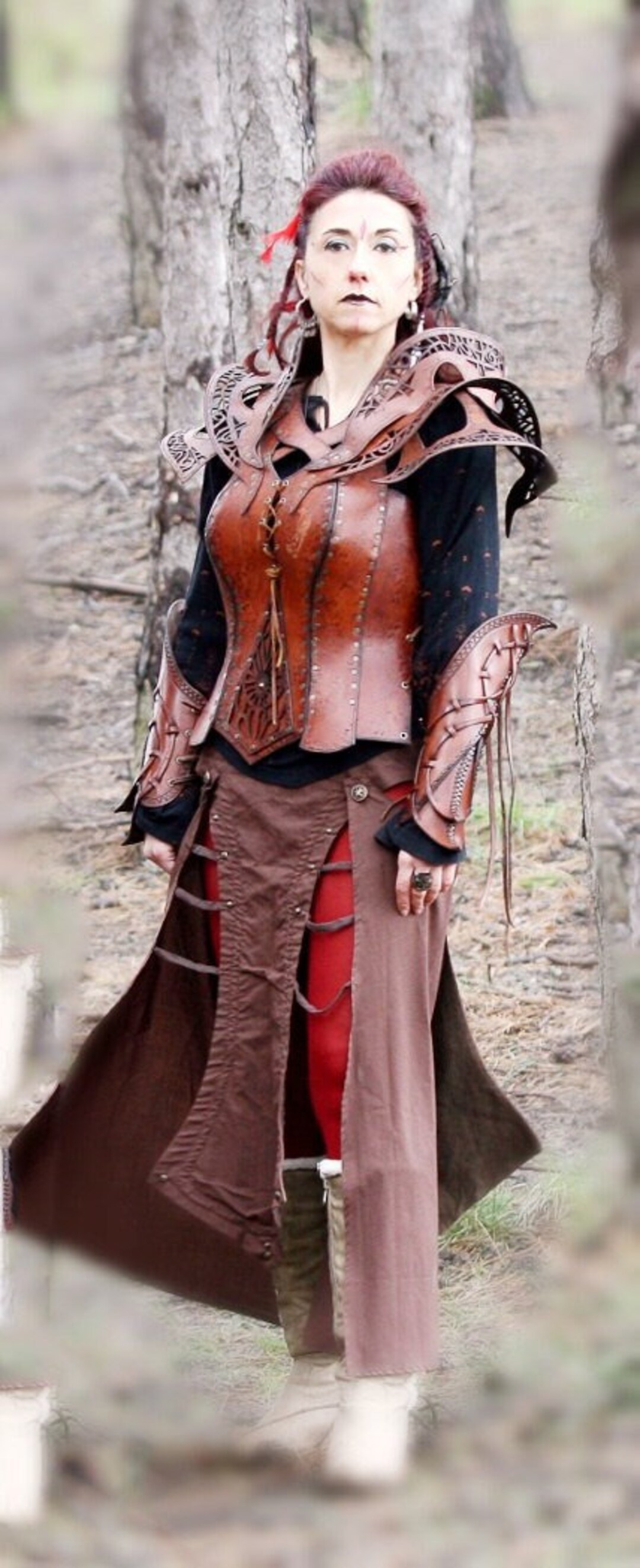 Female Leather Armor/corset artemis Original Cosplay Larp Events - Etsy