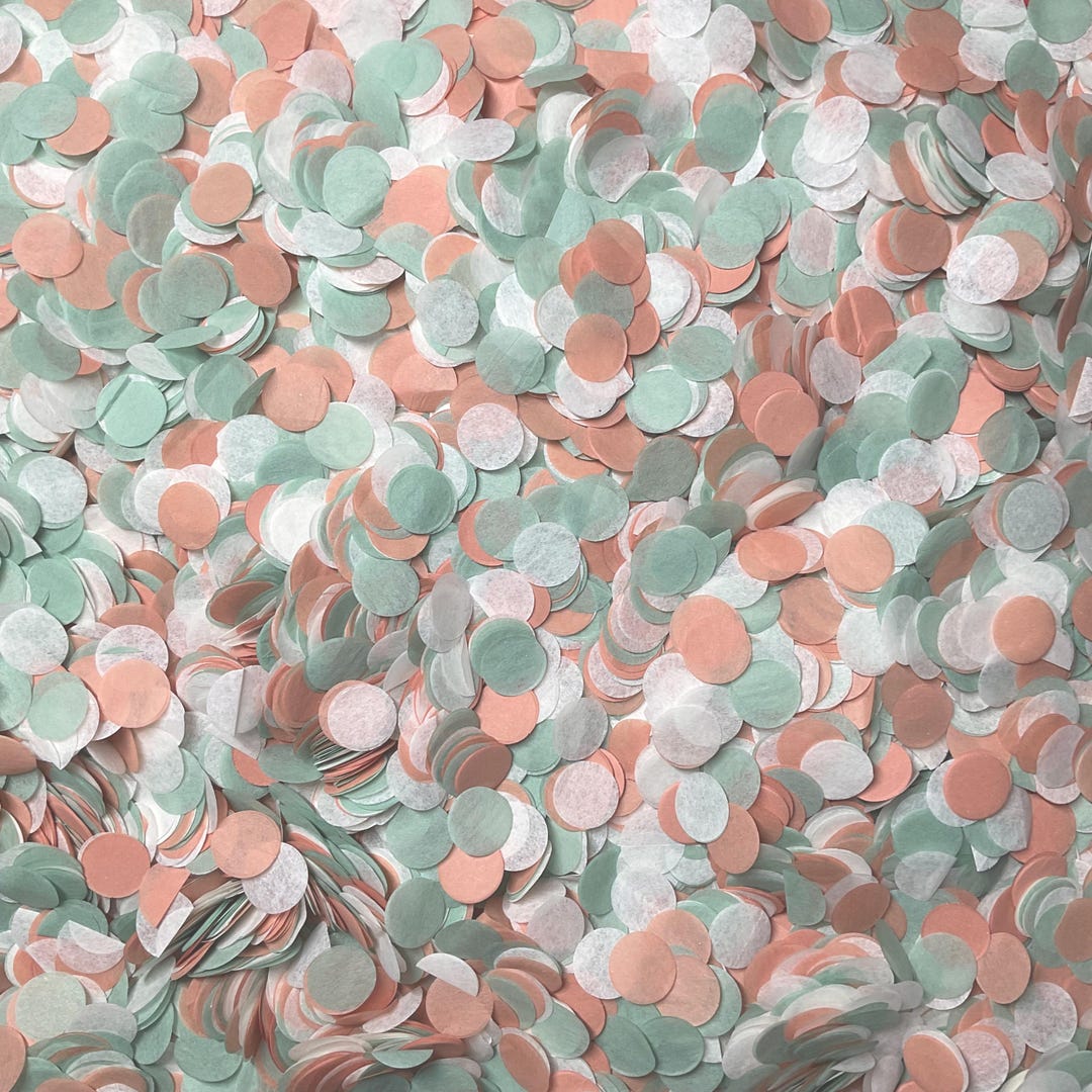 Sage Green, Terracotta & Ivory Circle Confetti | Biodegradable Tissue ...