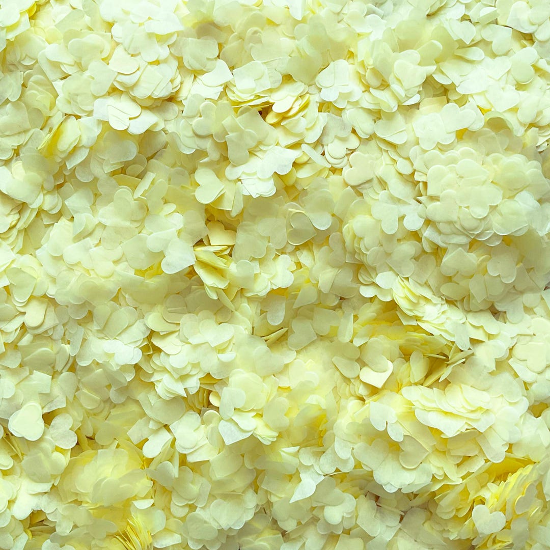 Lemon Yellow Heart Confetti | Biodegradable Tissue Paper Hearts | Eco ...