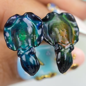 Color Changing Titanium Cuttlefish Earrings, Hypoallergenic Earrings ...