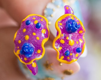 Chromodoris Annulata Glow in the Dark Nudibranch Earrings | Etsy