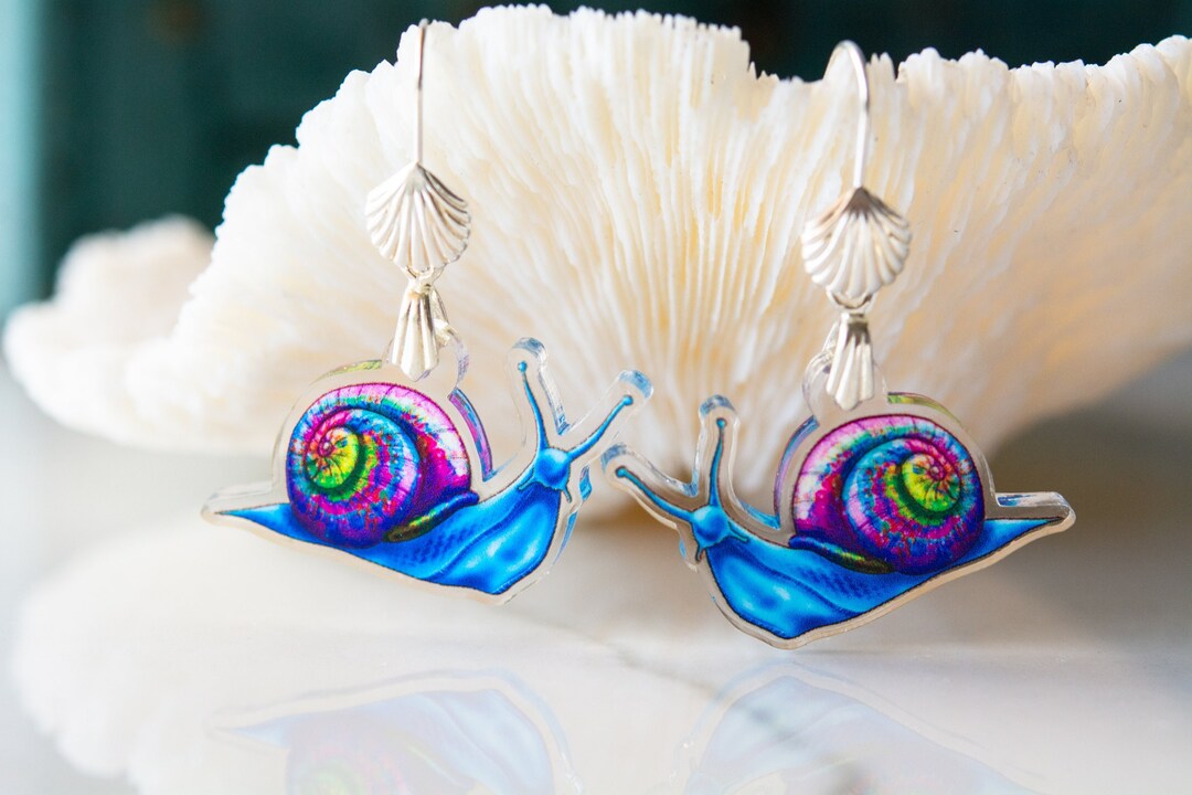 Galaxy Snail Pendants, Snail Earrings, Snail Gift, Recycled Charms ...