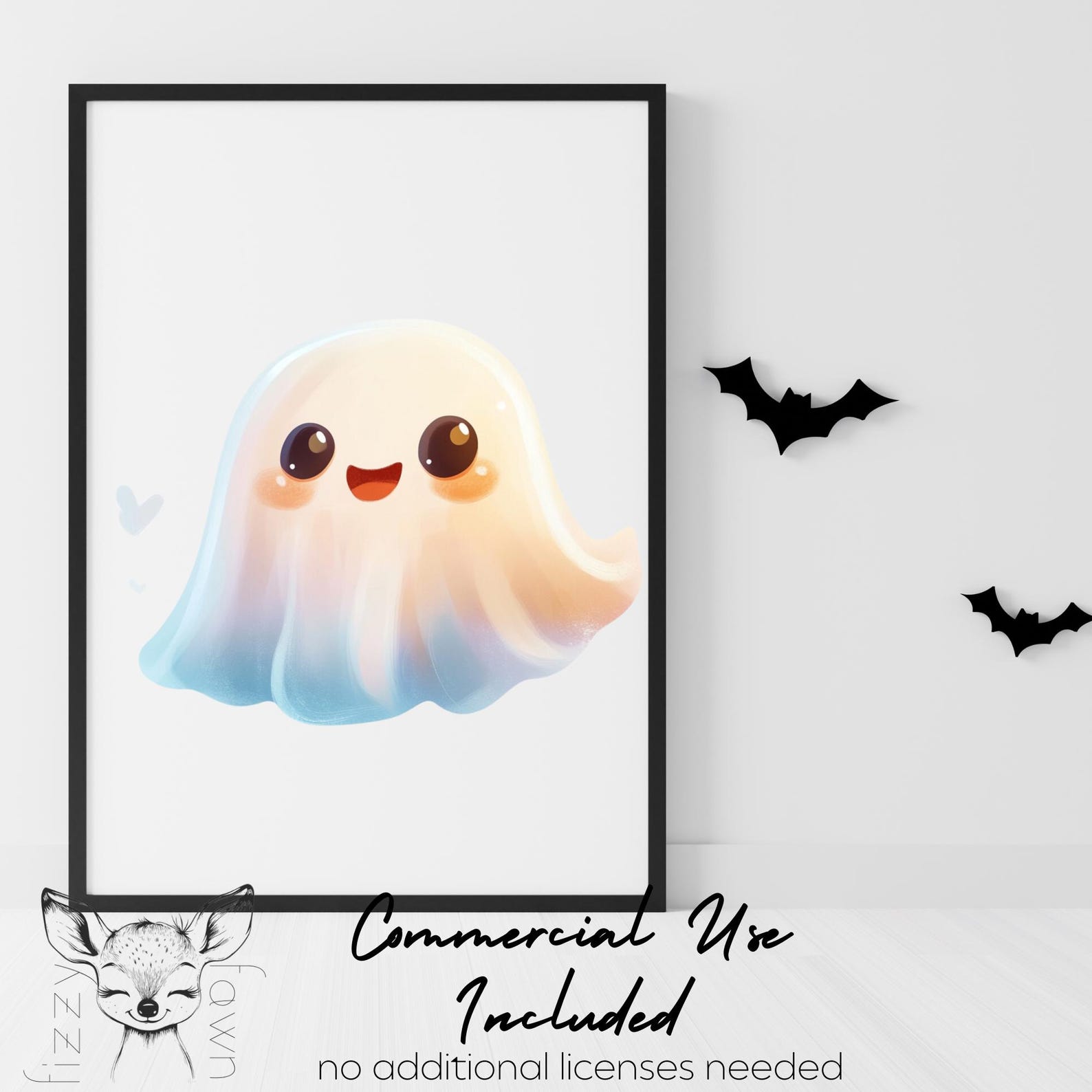 Adorable Happy Cartoon Ghosts Clipart Pack | Fun & Playful Expressive ...
