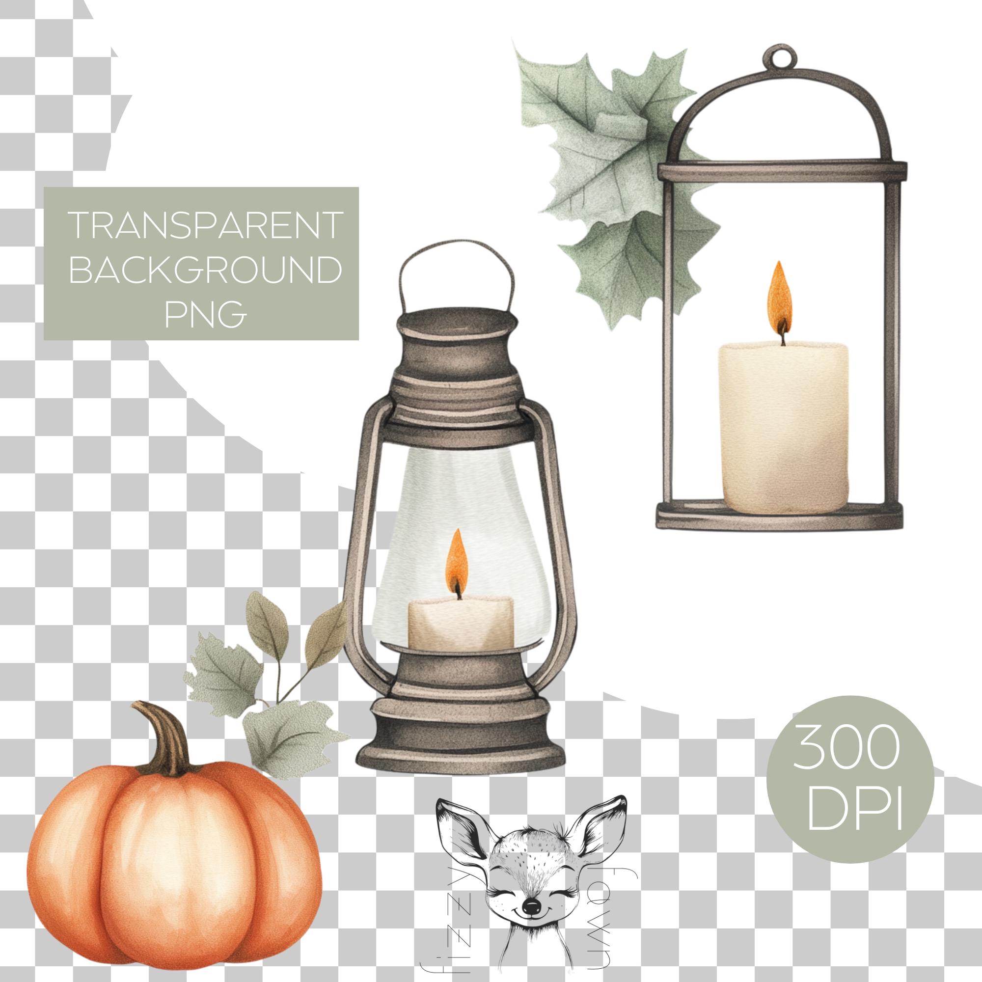 Fall Lanterns Clipart Pack | Graphics | 25 PNG Images | 300 DPI ...