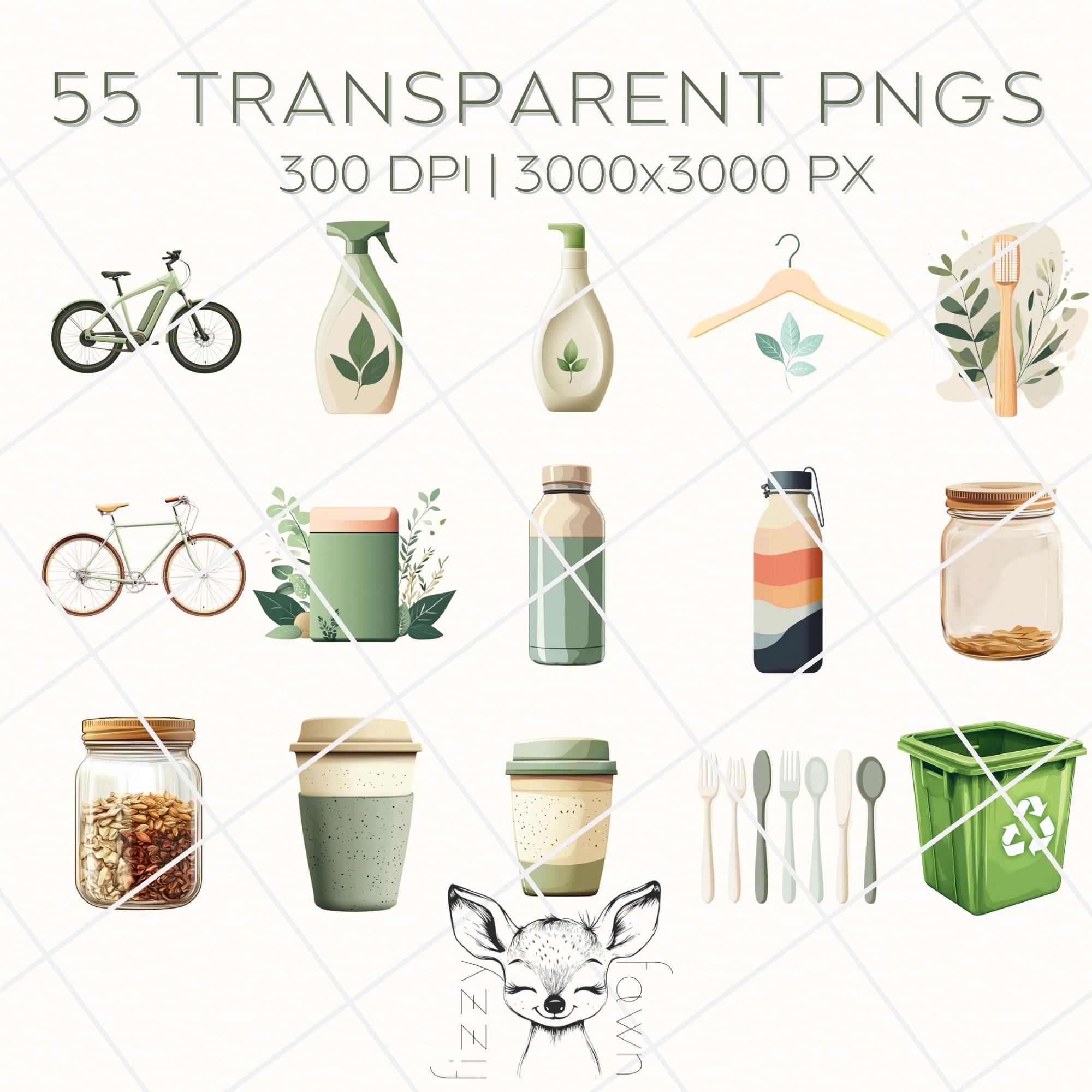 Eco Living Clipart Pack | Sustainable Living Art | Eco Friendly ...