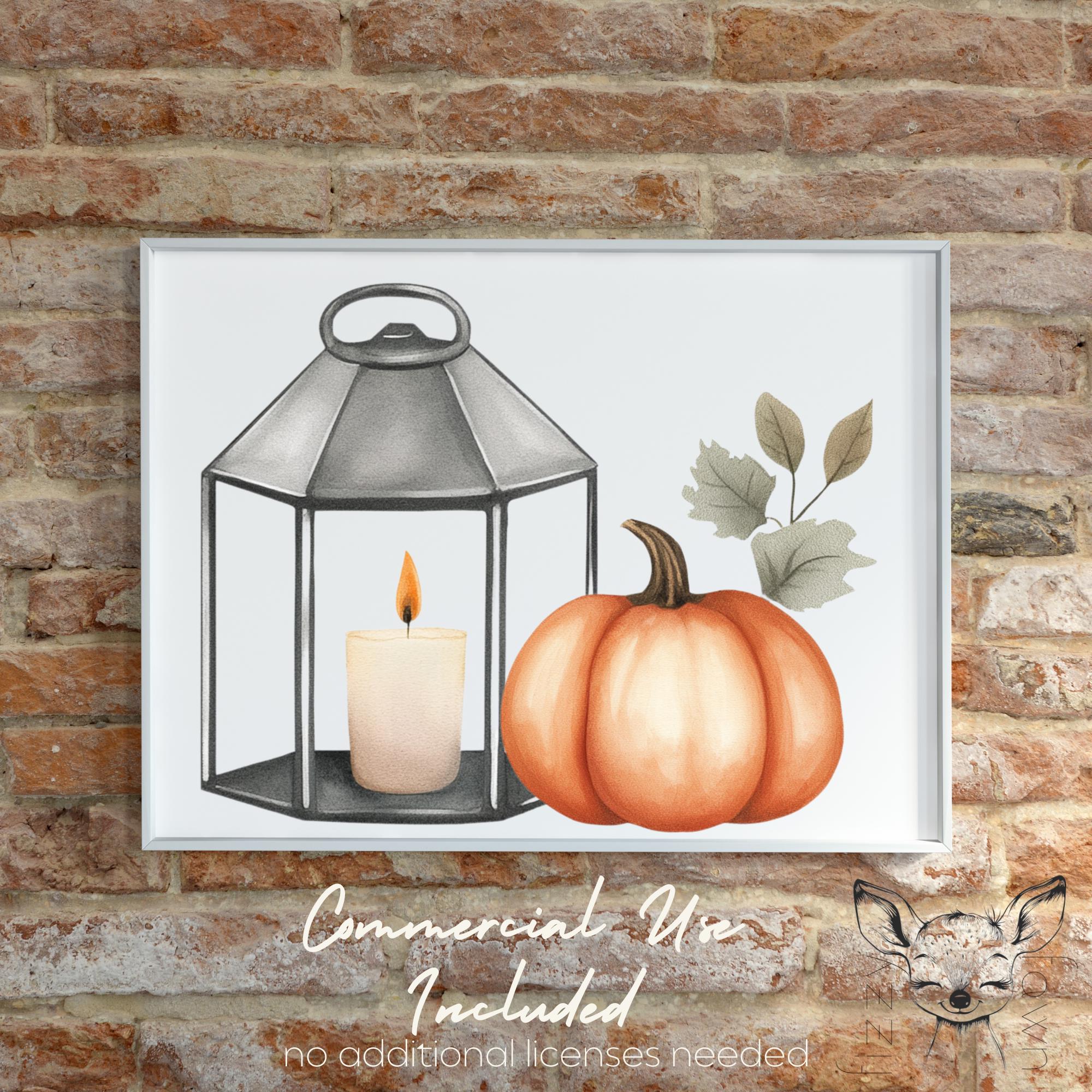 Fall Lanterns Clipart Pack | Graphics | 25 PNG Images | 300 DPI ...