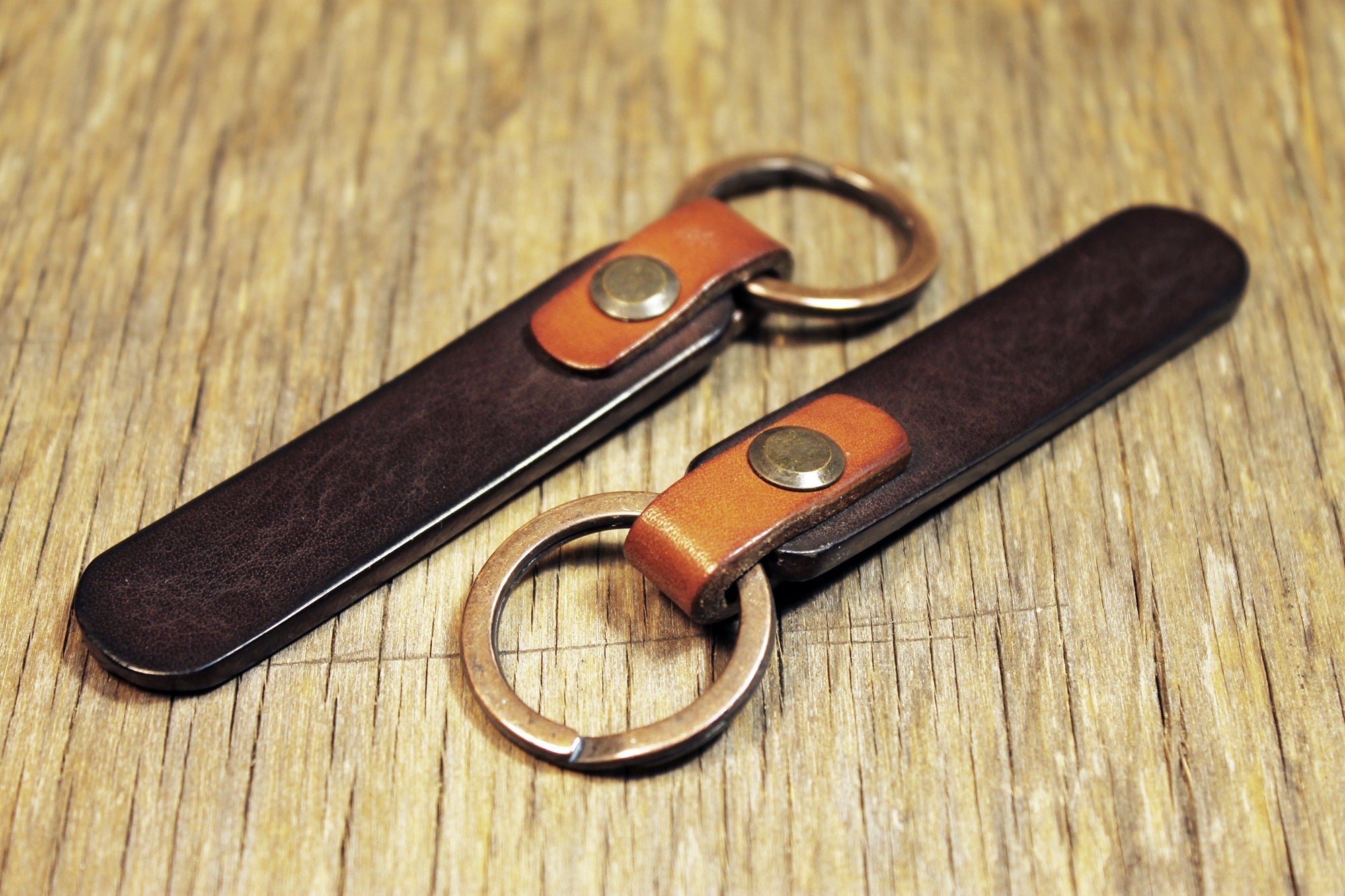 Twins Keyring Double Key Ring Leather Keyring Leather | Etsy