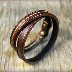 Double Wrap Bracelet, Wrap Leather Bracelet, Multiple Bracelet, Unisex ...