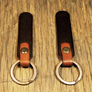 Twins Keyring, Double Key Ring, Leather Keyring, Leather Keychain ...