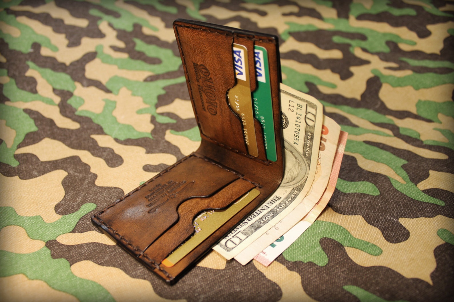 Mens Leather Wallet Handmade in Firenze Italy With Vegetable - Etsy