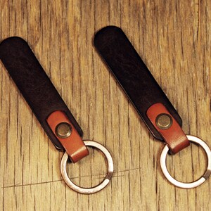 Twins Keyring, Double Key Ring, Leather Keyring, Leather Keychain ...