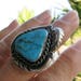 Huge MORENCI TURQUOISE RING, Vintage Navajo, Signed & Sterling - Etsy