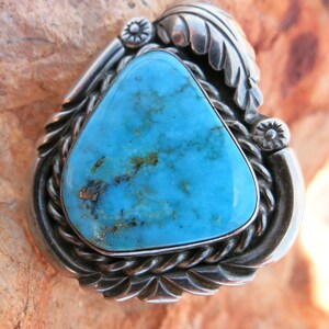 Huge MORENCI TURQUOISE RING, Vintage Navajo, Signed & Sterling - Etsy