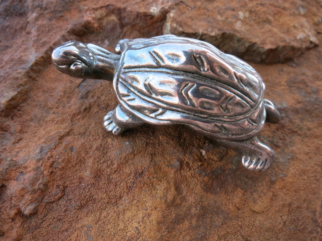 SILVER TURTLE BROOCH, 26 Grams, Signed & Stamped Sterling "925" - Etsy