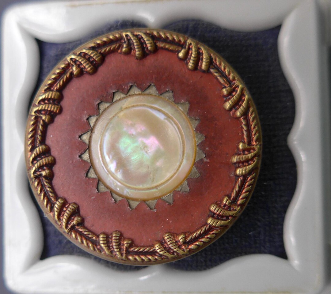 Vintage Mother of Pearl Celluloid Button - Etsy 日本