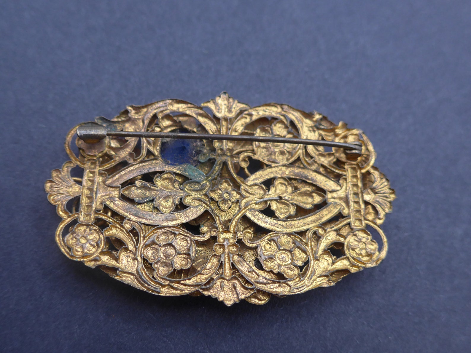 Vintage Neiger Flower Glass Brooch Pin - Etsy