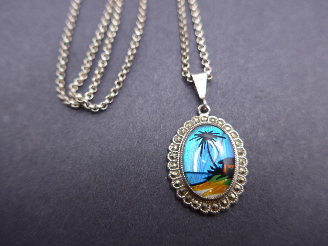 Vintage TLM Thomas Mott Butterfly Wing Silver Pendant Sterling Silver ...