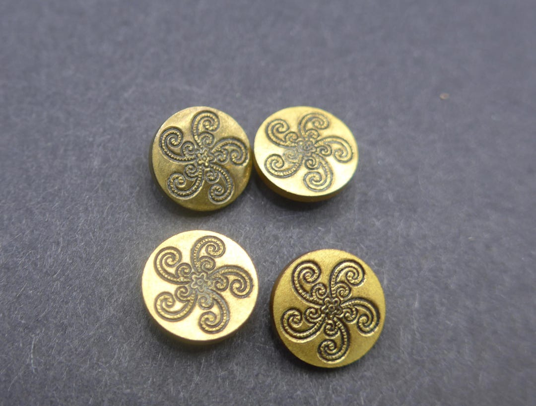 Antique Paris Back Buttons - Set Four French A P and Cie Buttons - Etsy