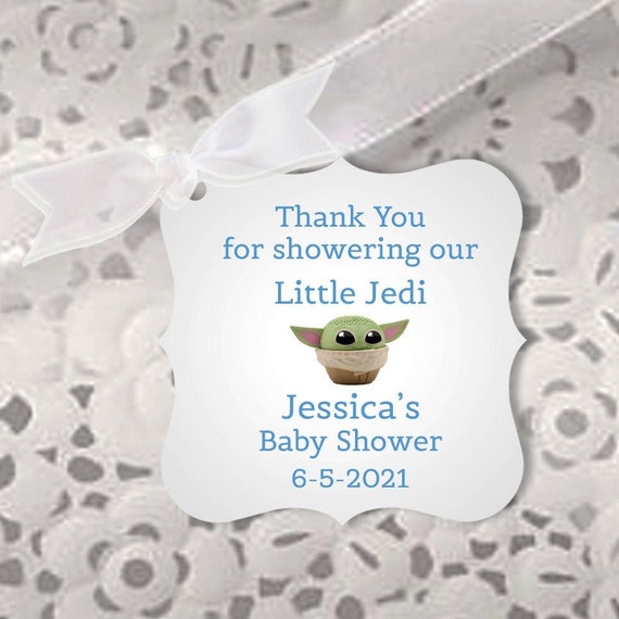 Baby Yoda Favor Tags Star Wars Baby Shower Jedi Baby Boy - Etsy