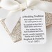 Wedding Tradition Favor Tags, Jordan Almond Favor, Five Wishes for the ...