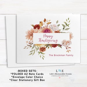 Happy Thanksgiving Cards, Watercolor Personalized Thanksgiving Note ...