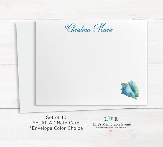 Boxed Set of 10 Seashell Note Cards, Bridal Proposal Box Gift Idea ...