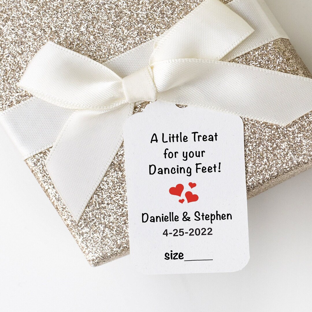 A Little Treat for Your Dancing Feet Tag, Wedding Dancing Shoes Favor ...