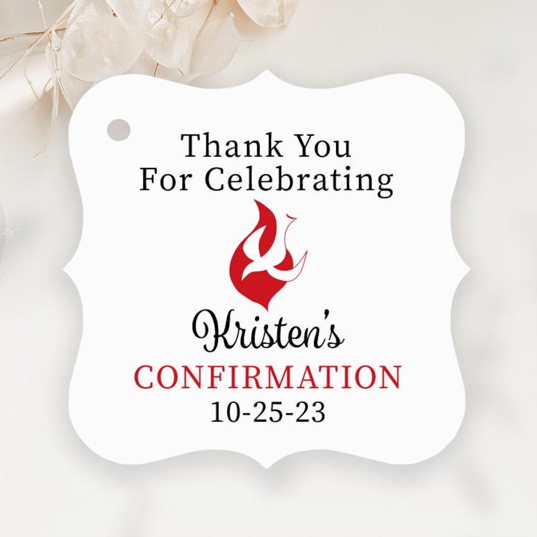 Personalized Girls Confirmation Favor Tags, Sacrament of Confirmation ...