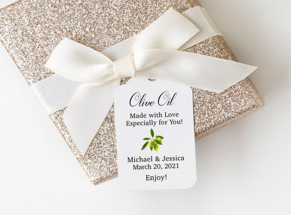 Homemade Olive Oil Bottle Tag, Made with Love Olive Oil Bottle Tags ...