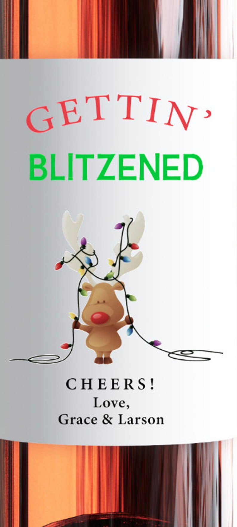 Fun Christmas Wine Bottle Labels Holiday Party Labels - Etsy