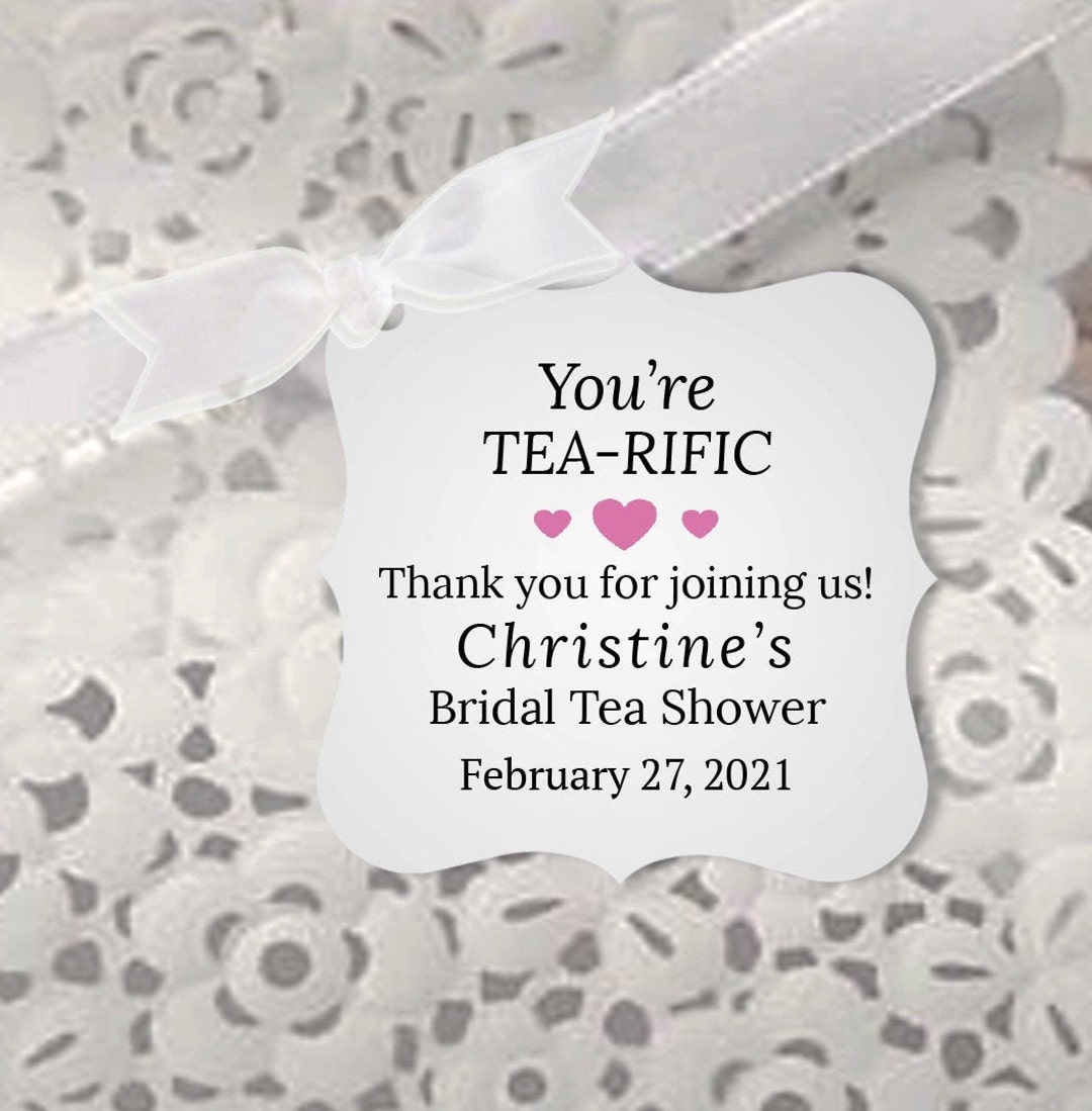 You're Tea-rific Bridal Shower Favor Tags Bridal Tea - Etsy