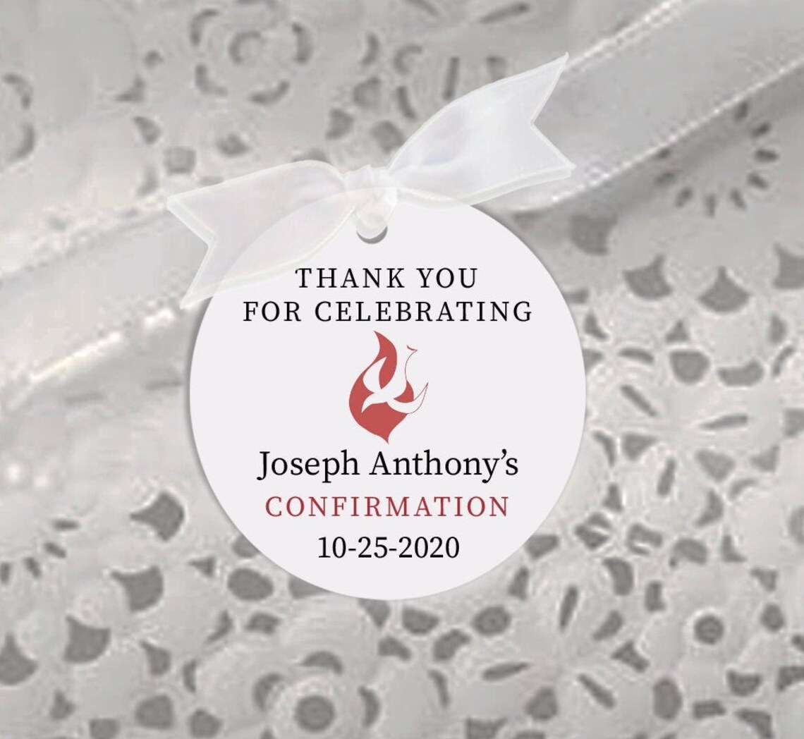 Personalized Boys Confirmation Favor Tags Sacrament of | Etsy