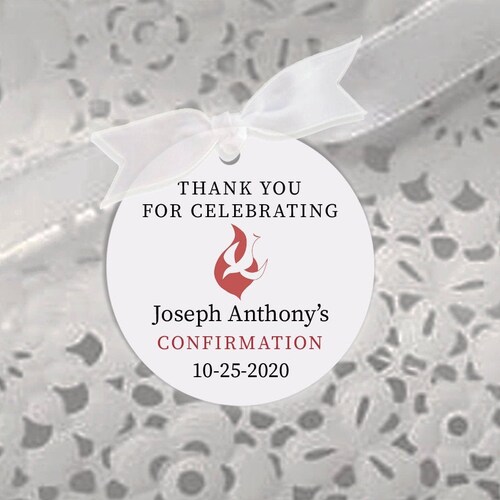 Personalized Boys Confirmation Favor Tags Sacrament of | Etsy