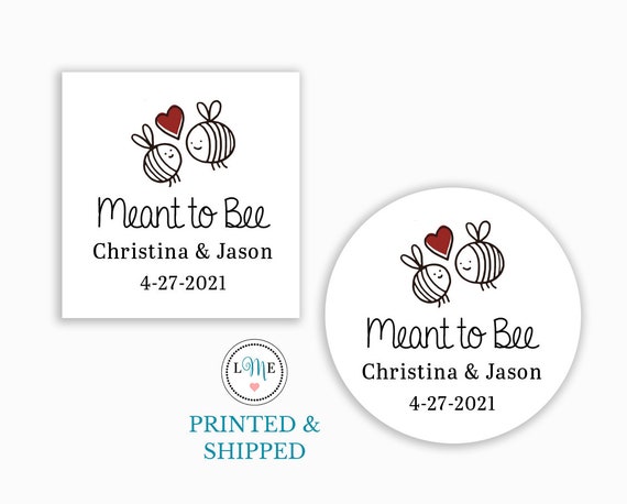 Meant To Bee Sticker Labels, Bumble Bee Shower Stickers, Wedding Honey ...