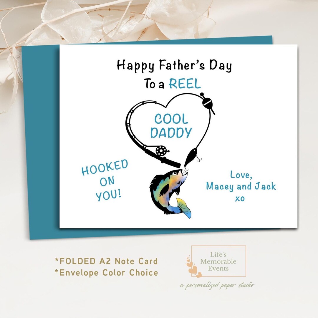 Fishing Father's Day Card, Reel Cool Dad Fishing Card, Grandpa Fathers ...