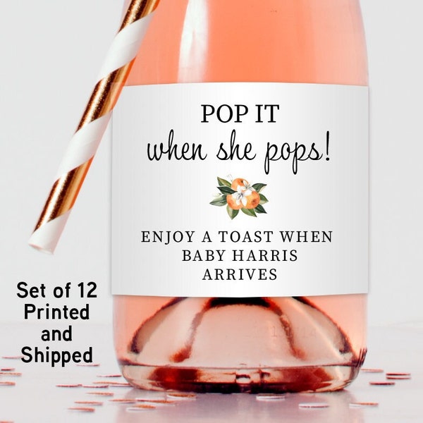 Pop When She Pops Labels - Etsy