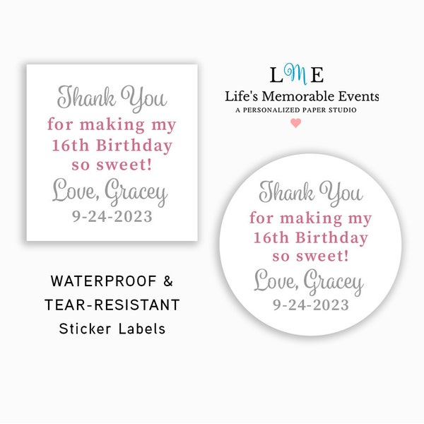 Sweet 16 Stickers - Etsy