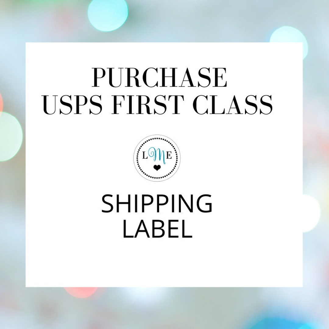 USPS FIRST CLASS Standard Shipping Label Fee - Etsy