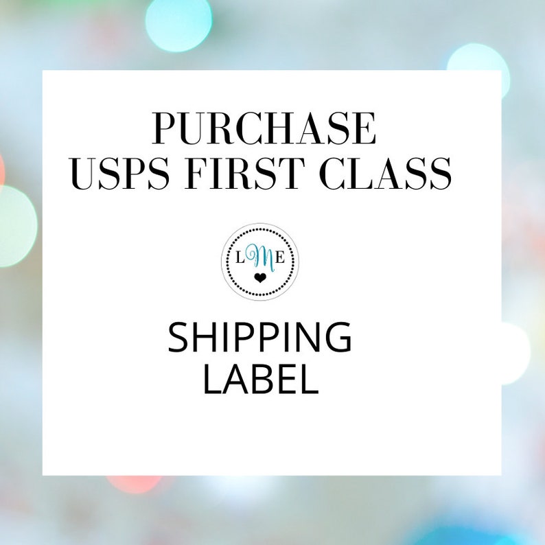 USPS FIRST CLASS Standard Shipping Label Fee - Etsy