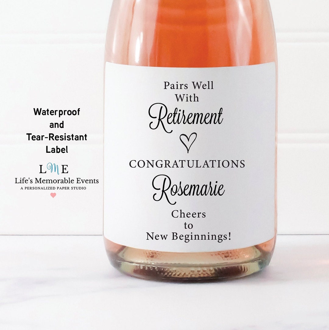 Pairs Well With Retirement, Gift Idea for Retired Co-worker, Retirement ...