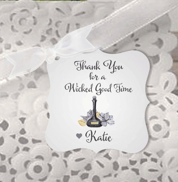 Autumn Birthday Party Favor Tags, Halloween Birthday Party Tags, Poison ...