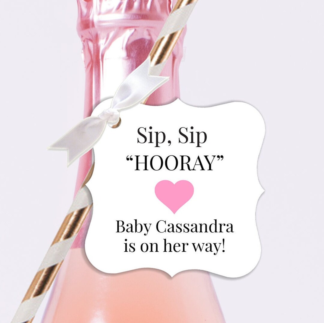 Sip Sip Hooray Baby is on Her Way Girl Baby Shower Mini - Etsy